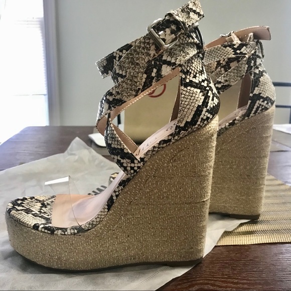 So Me | Shoes | So Me Miss Lola Snakeskin Platform Wedge | Poshmark